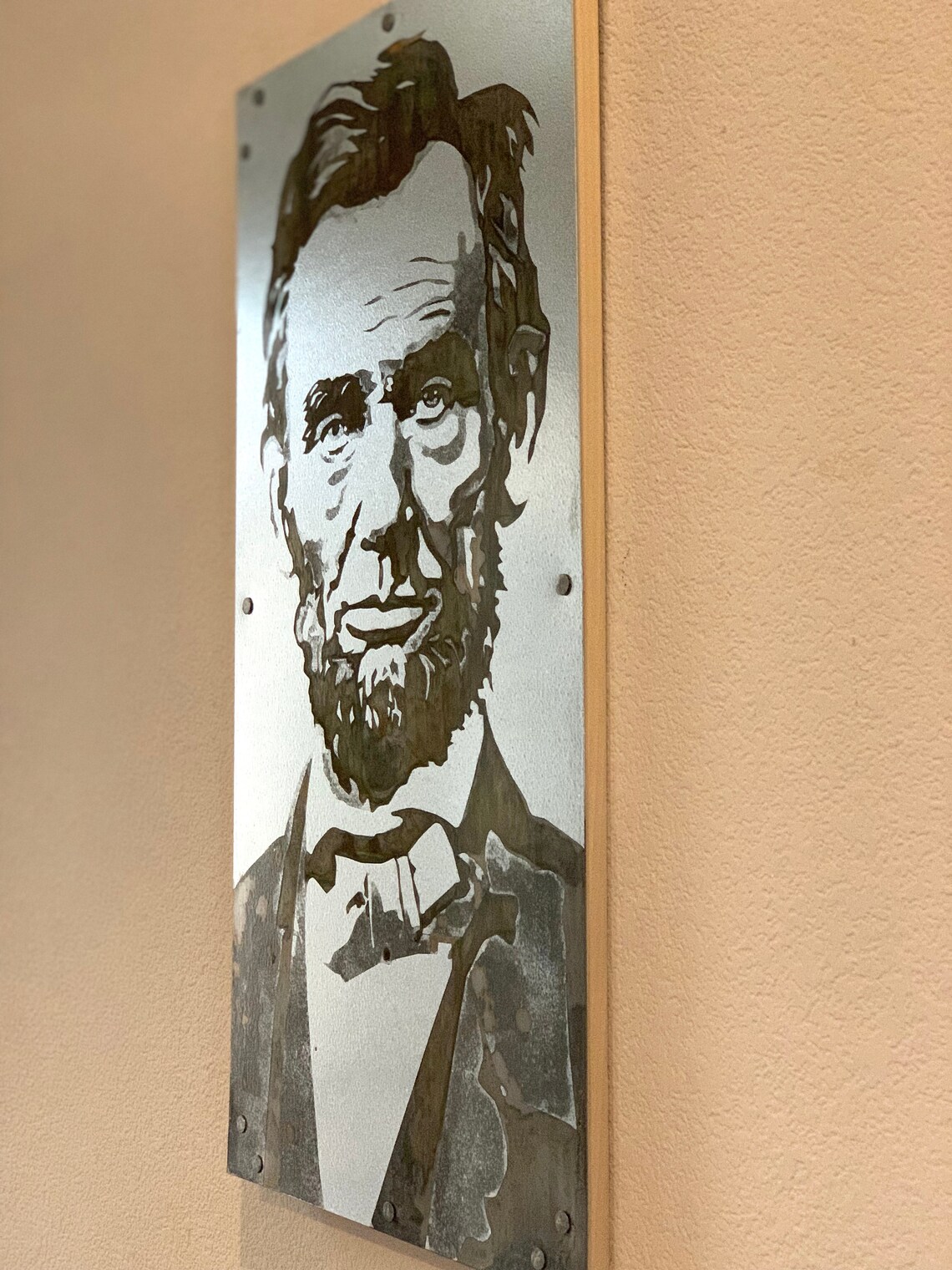 Contemporary Metal Wall Art, Abraham Lincoln Art, Lincoln Fan Art ...