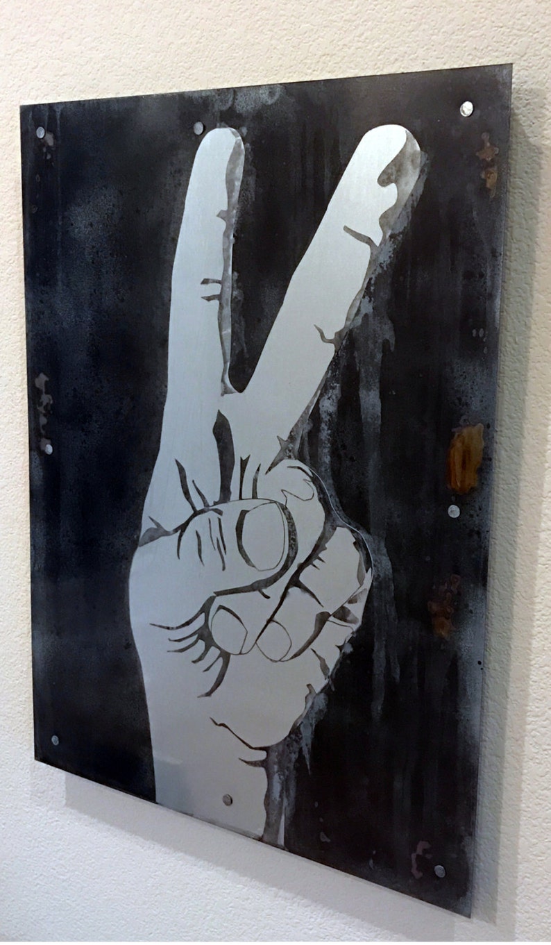 Peace Sign Wall Art, Peace Art, Metal Wall Art, Metal Signs, Metal Art ...