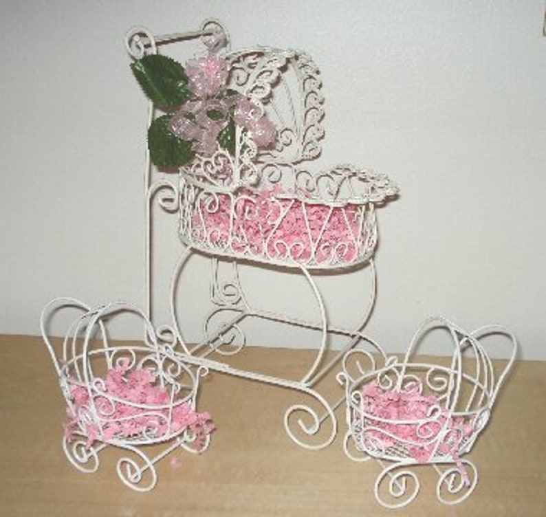 Vintage Wire Baby Carriage Set for Baby Shower Centerpiece or - Etsy