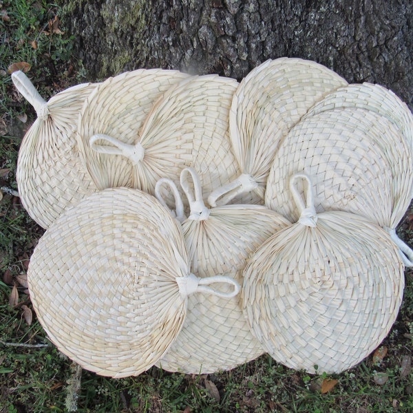 Palm Leaf Hand Fans - Etsy
