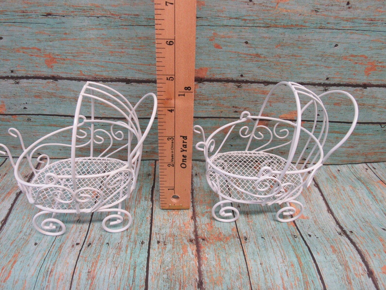 Vintage Wire Baby Carriage Set for Baby Shower Centerpiece or | Etsy