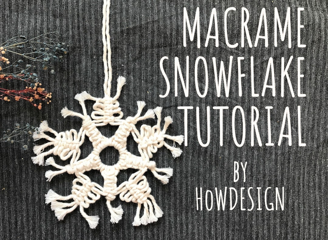 Macrame Xmas Ornament Tutorial, DIY Snowflake Christmas Tree Decoration ...