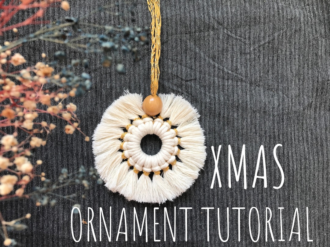 Diy Macrame Christmas Wreath Tree Decoration,xmas Ornament Tutorial ...