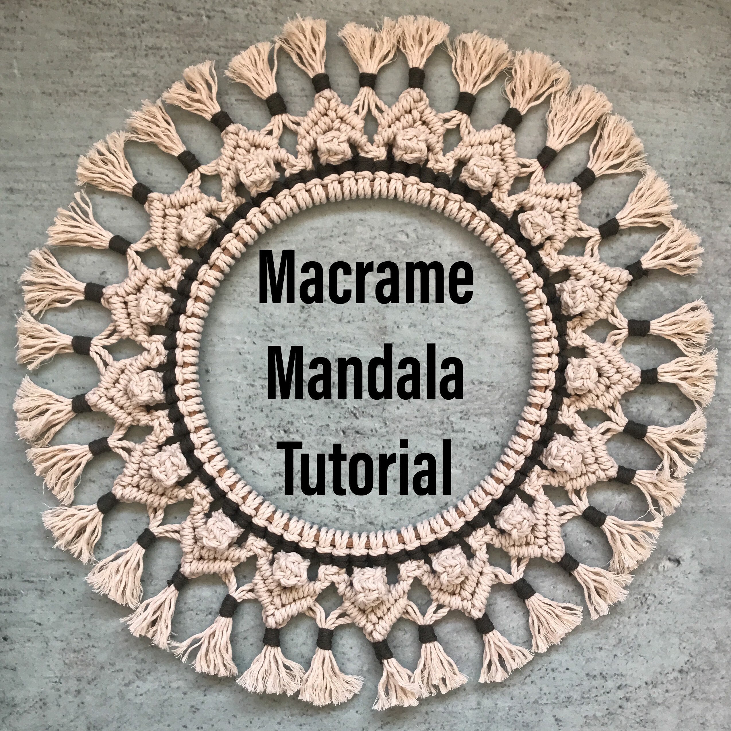 Macrame Mandala Tutorial Macrame Wreath DIY Pdf Pattern for - Etsy
