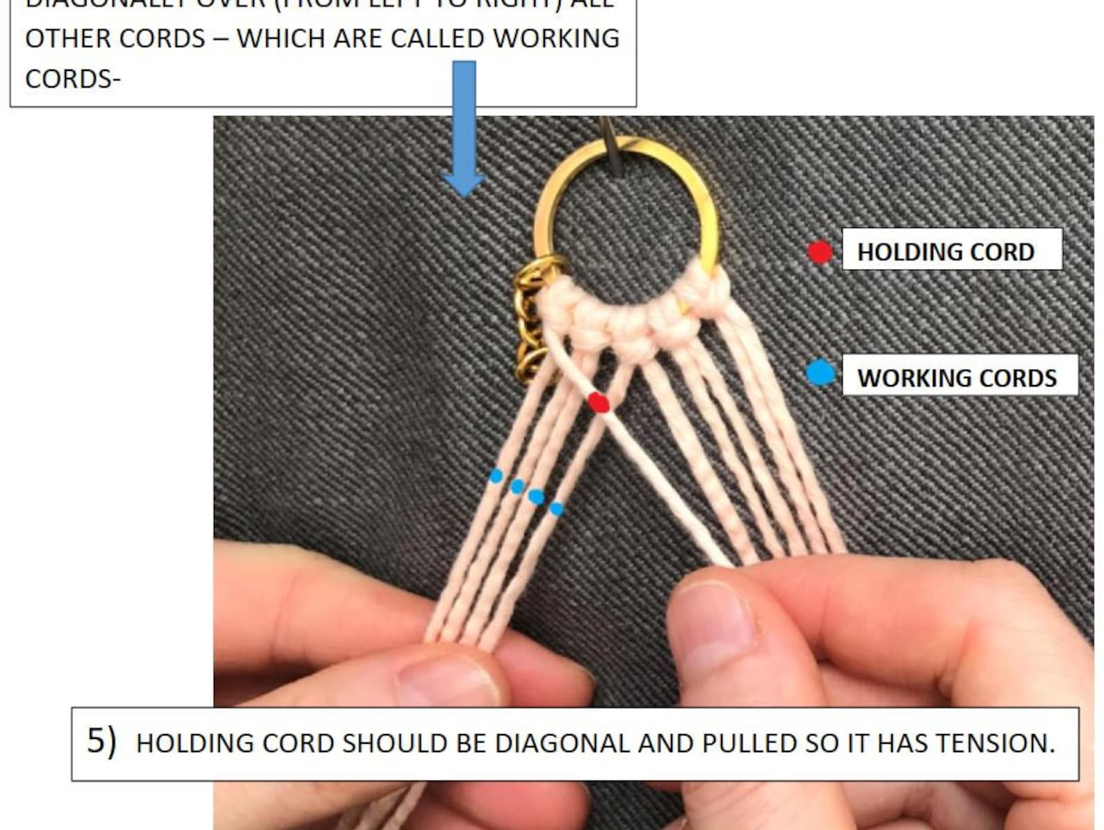 Macrame Keychain Pattern Step by Step Macrame Keyring Guide | Etsy
