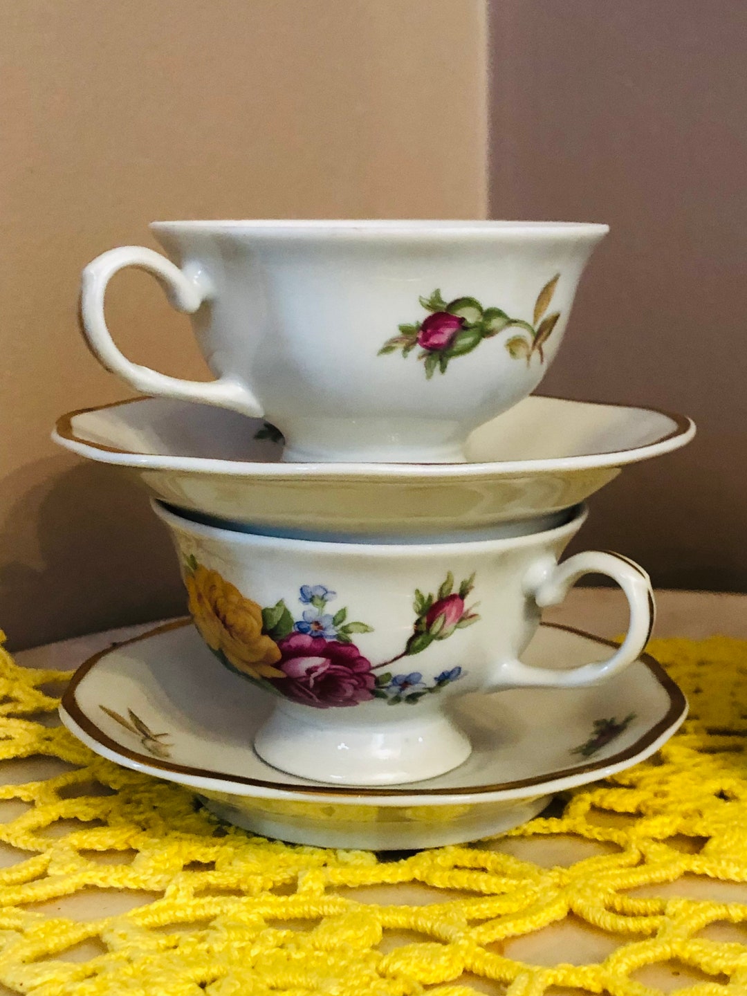 Set of 2 Vintage Jarolina, Demi Tasse Cups, POLAND China, - Etsy