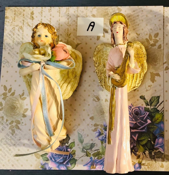 Vintage Angel Ornaments. 2 Sets to Choose From. Pencil Slim - Etsy