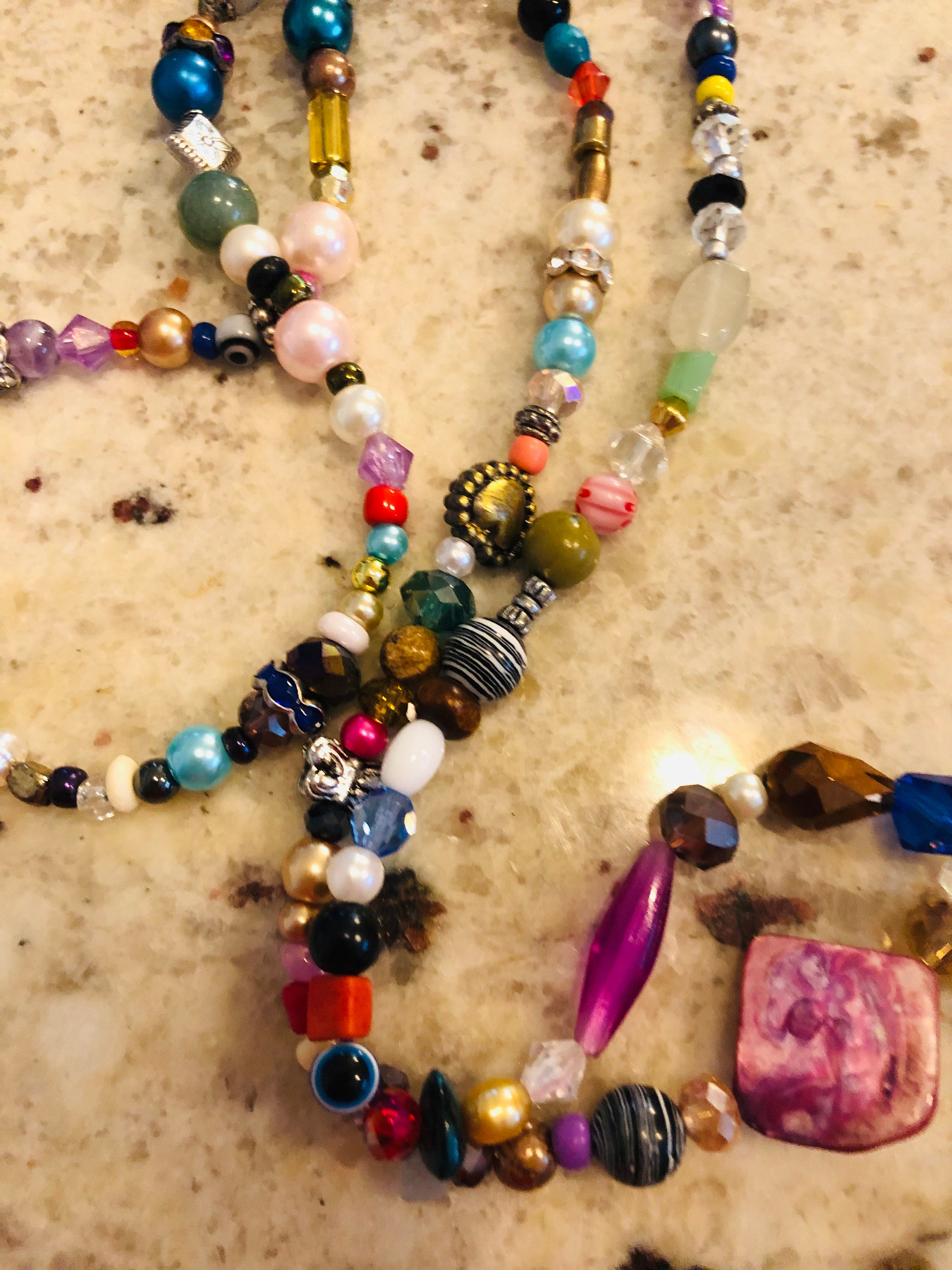 Beaded Waist Chain Boho Belly Chain. Random Selection of Assorted Beads ...