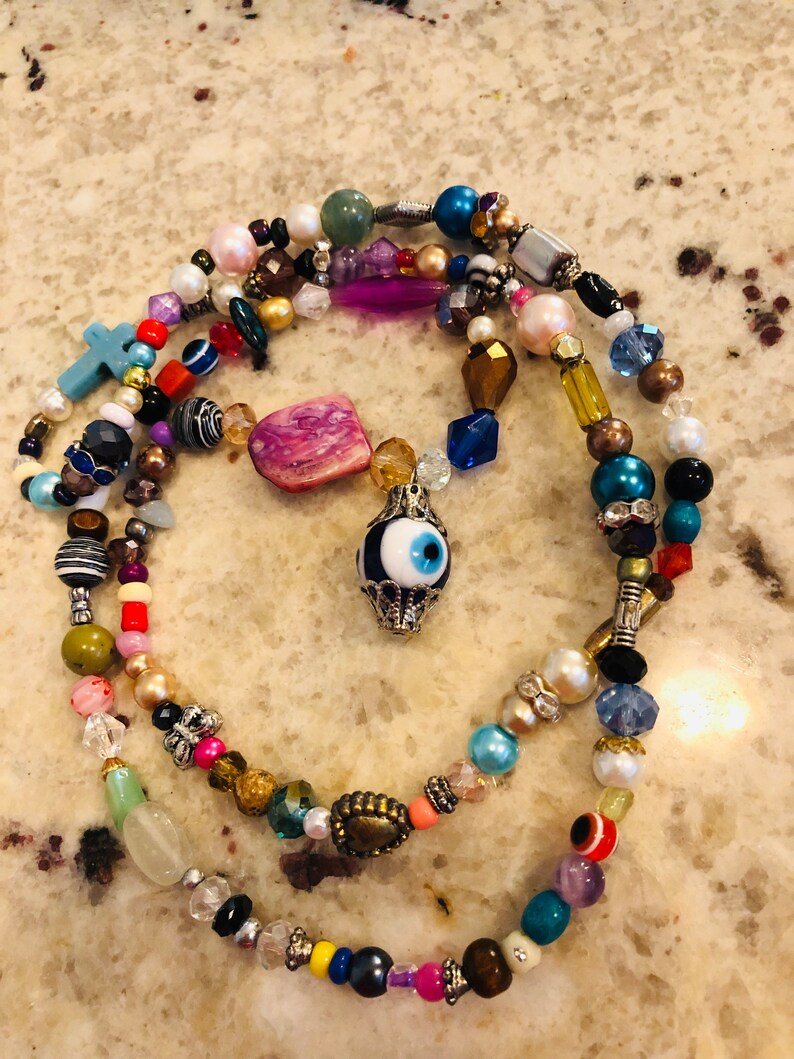 Beaded Waist Chain Boho Belly Chain. Random Selection of Assorted Beads ...