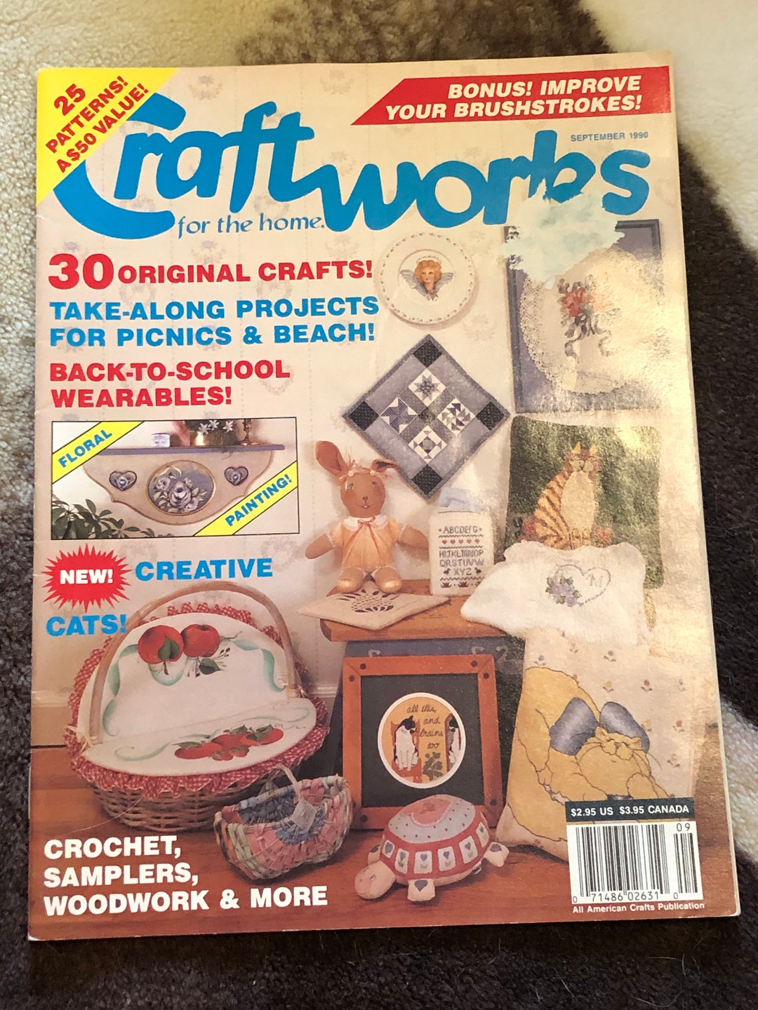 CRAFTWORKS for the Home, Vintage Craft How to Magazine 1990 Issue ...