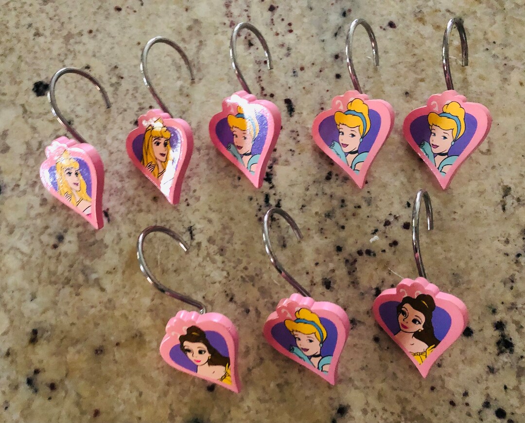 Disney Princess Shower Hooks. Set of 8. FREE SHIPPING - Etsy
