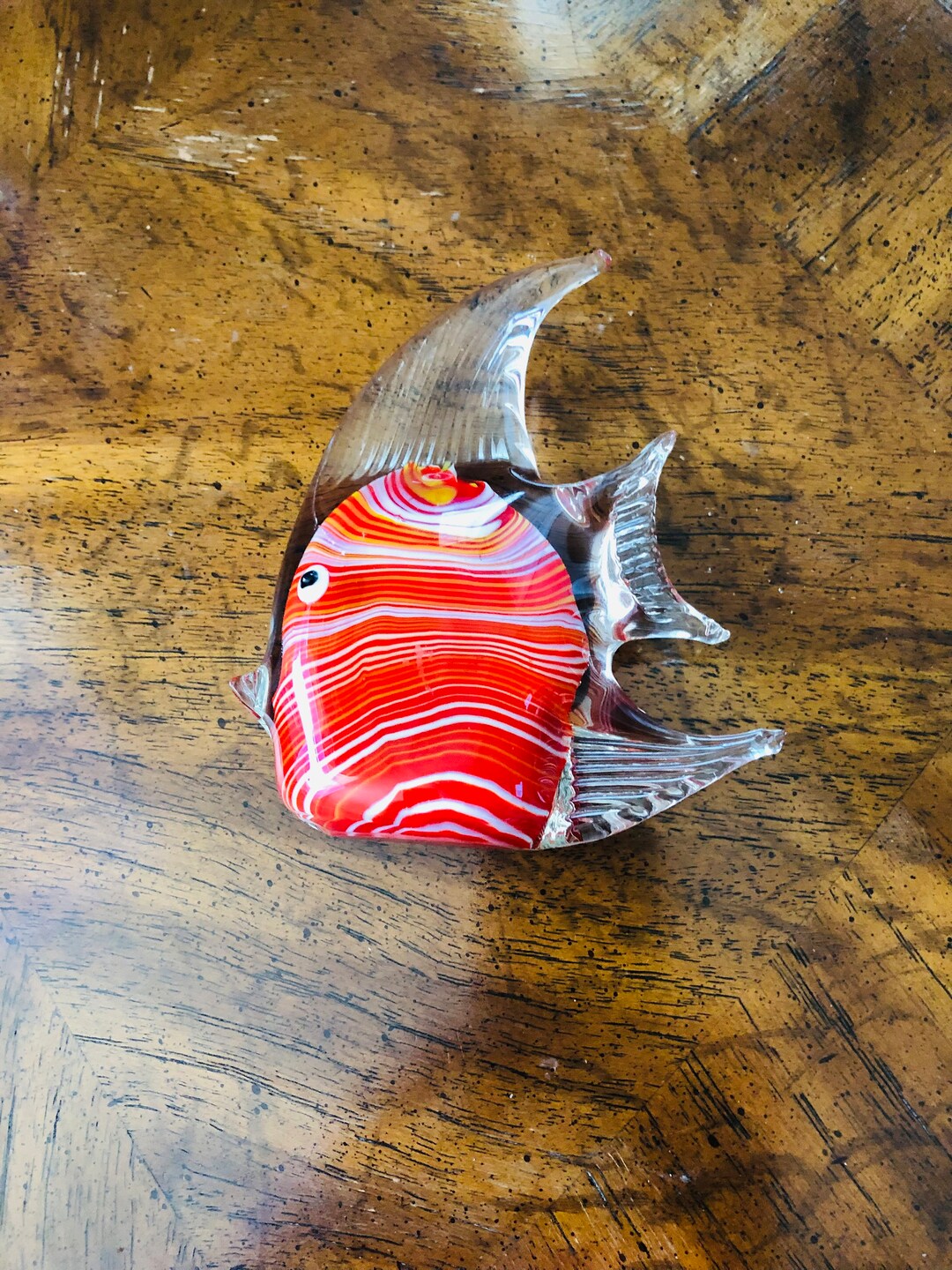 BLOWFISH GLASS Figurine, Vintage Red Venetian Glass. Home Decor. - Etsy