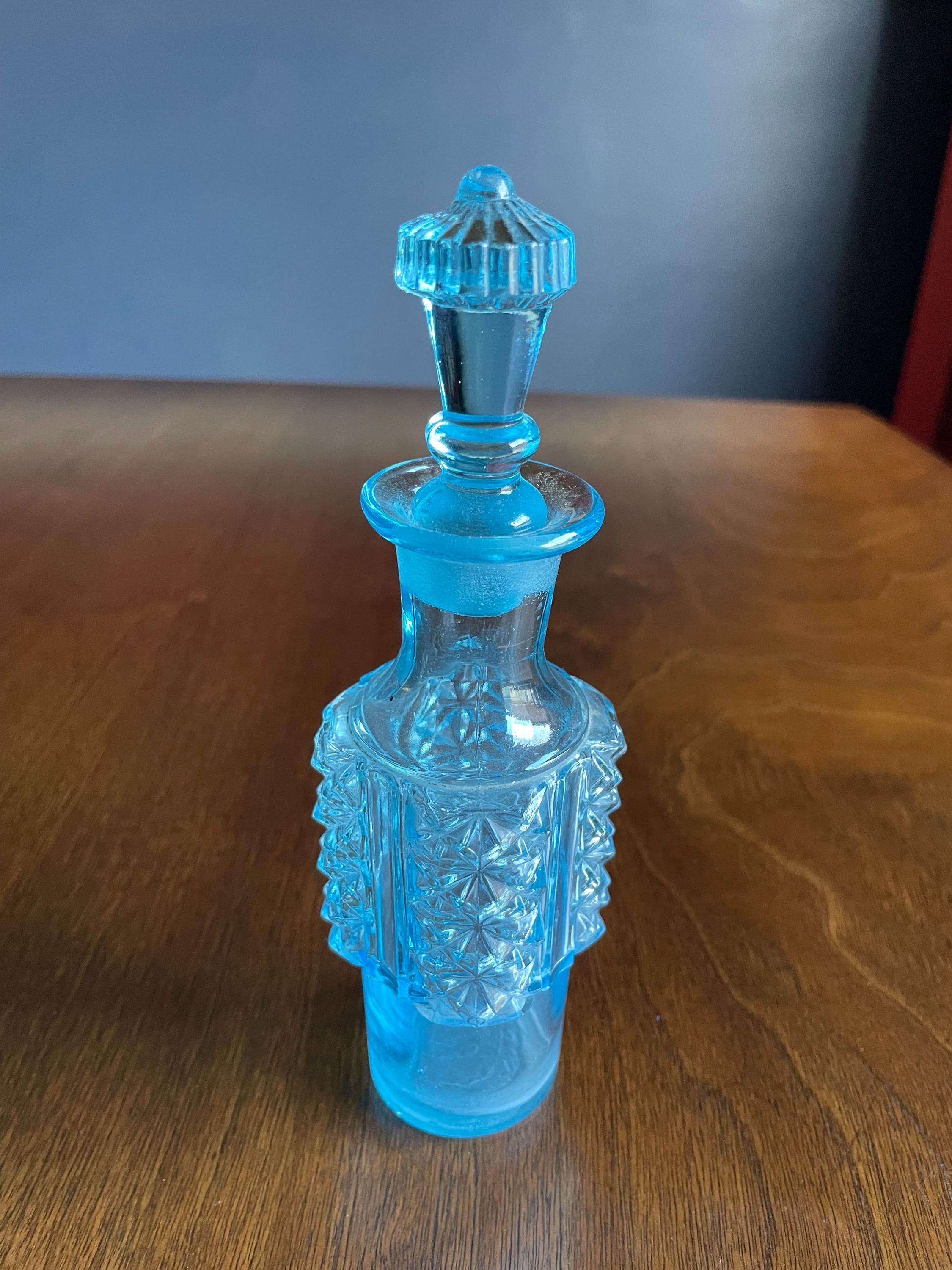 Antique Cruet Condiment Set, Blue Glass, Adams and Co - Etsy