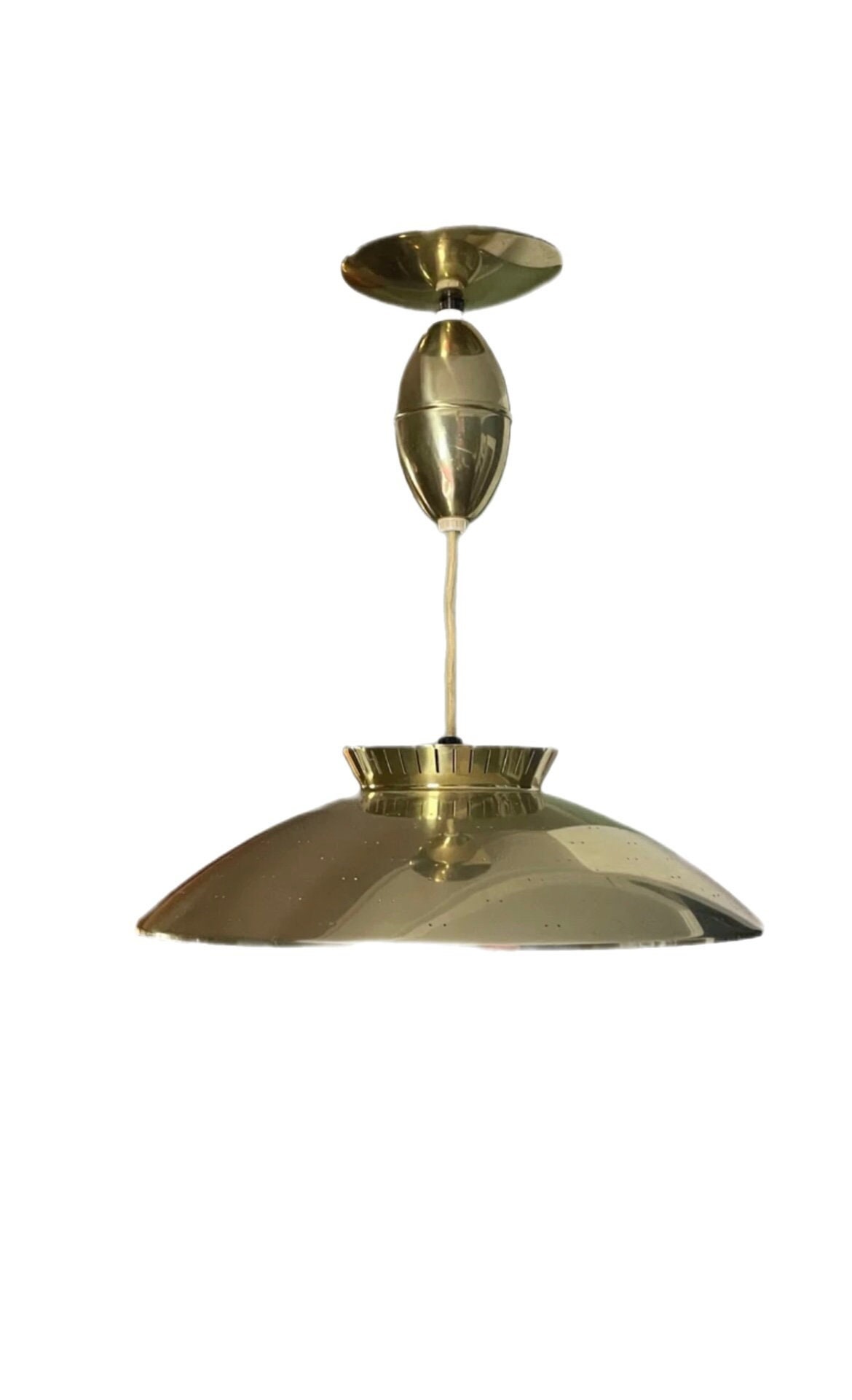 Large Vintage Retractable UFO Saucer Light Fixture, Gerald Thurston for ...