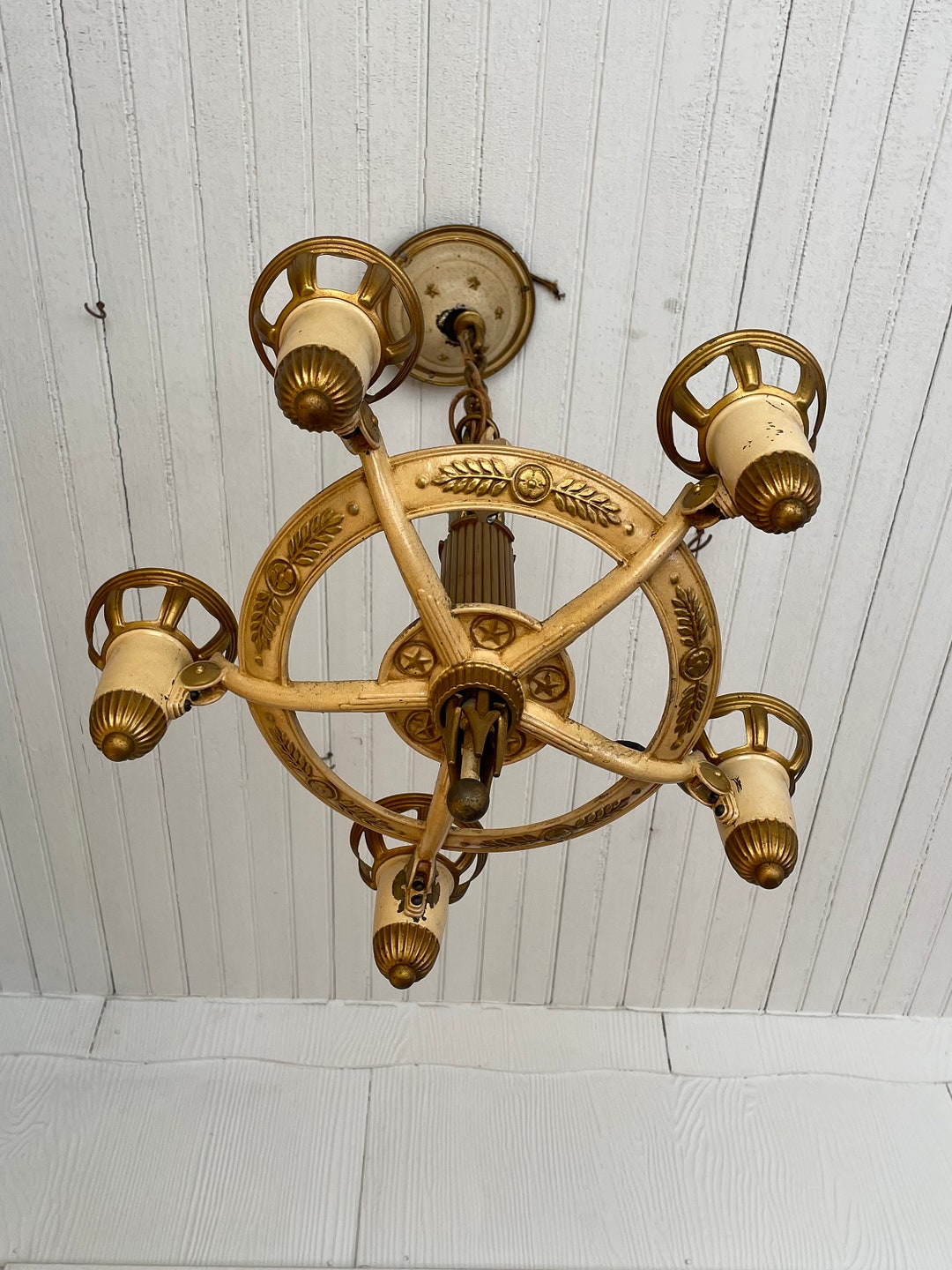 AS-IS: Art Deco Lightolier president 5 Light - Etsy
