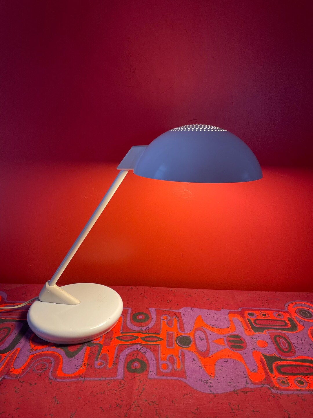 Vintage Space Age Metal Table/desk Lamp, White - Etsy