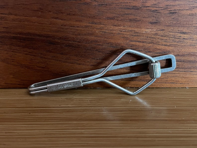 Vintage Swank Long Silver and Black Tie Clip - Etsy