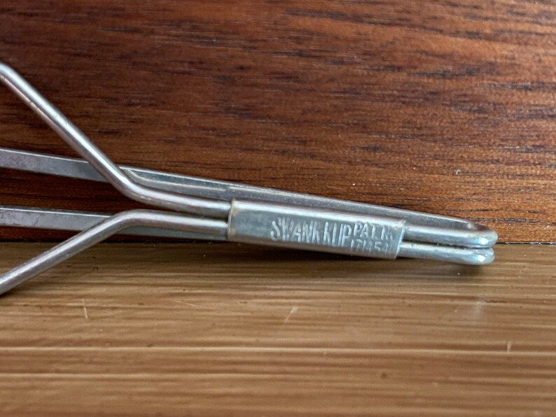 Vintage Swank Long Silver and Black Tie Clip - Etsy