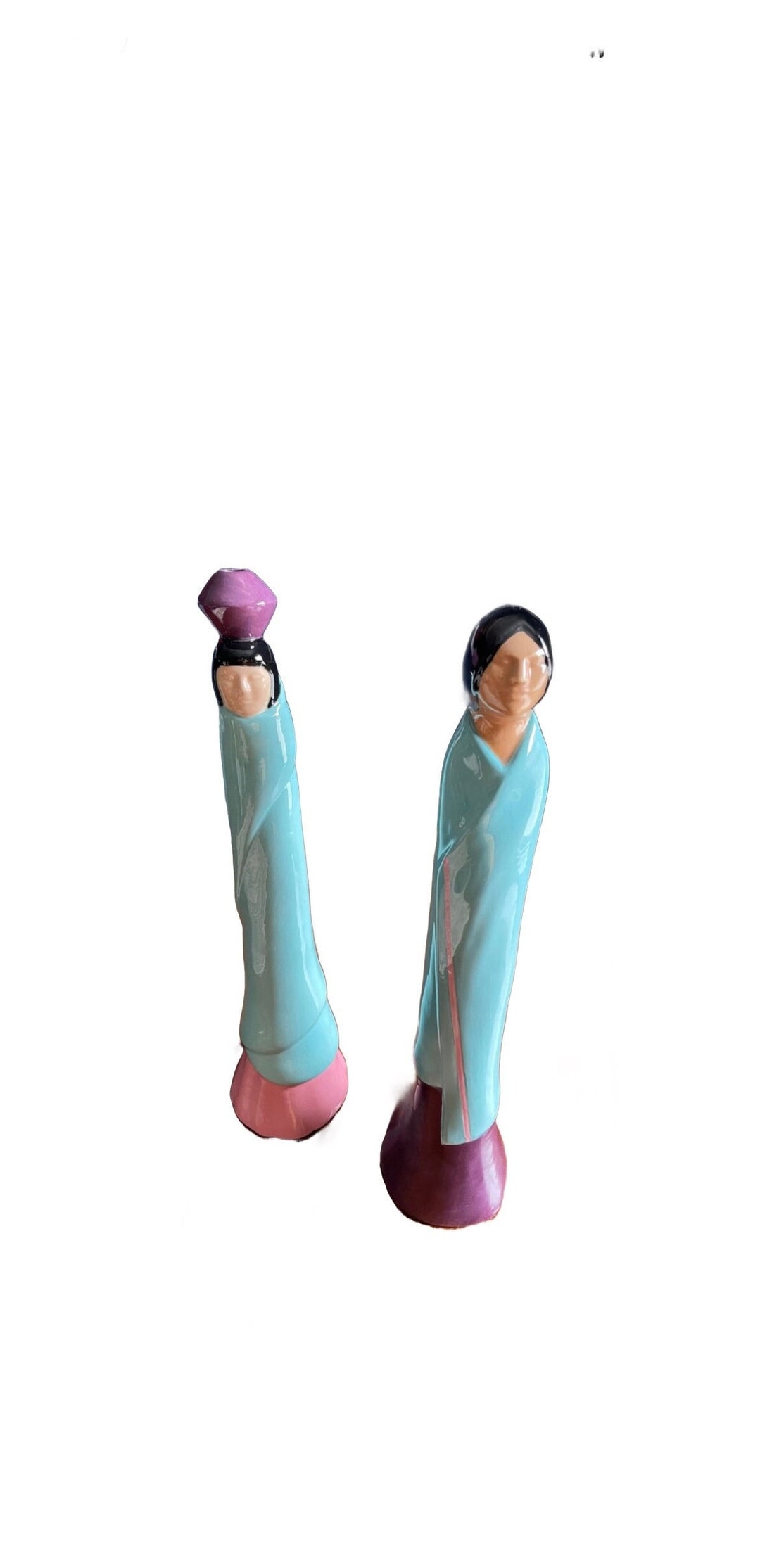 Zuni Storyteller Female Ceramic Figurines/ Statues/ Hand Painted ...