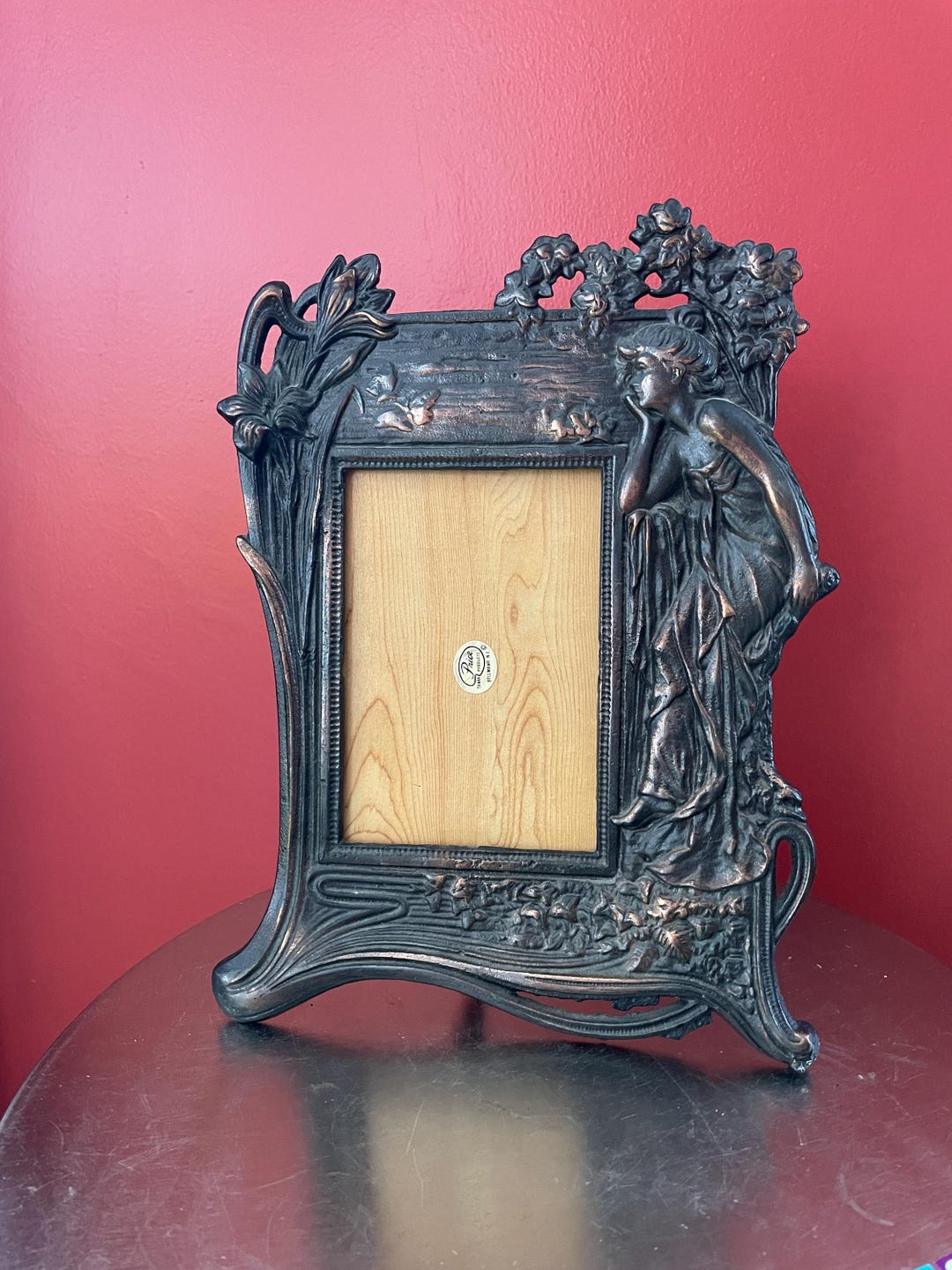 Art Nouveau Style Cast Iron Picture Frame - Etsy