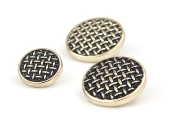 Buttons black metal | Etsy