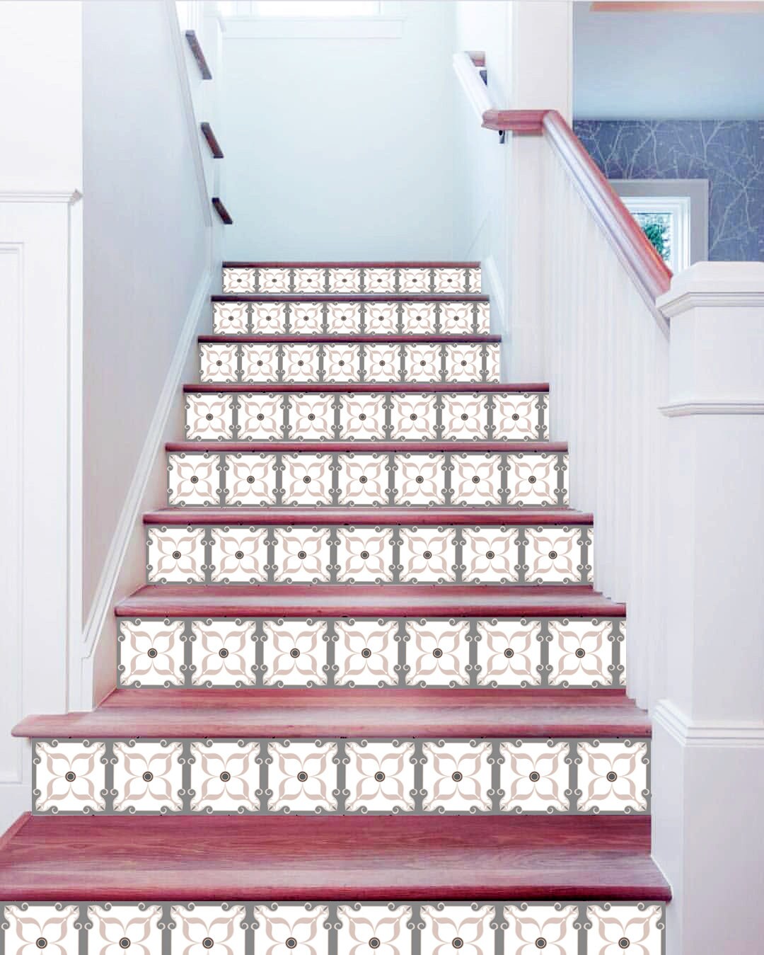 Vintage Tiles Stair Riser, Window Sill, Tile Stickers 7 Inch X 36 Inch ...