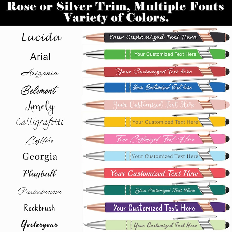 Custom Logo Metal Pens - Etsy