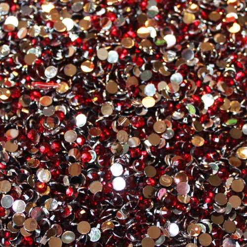 1000 Crystal Flat Back Resin Rhinestones Gems Red Choose - Etsy
