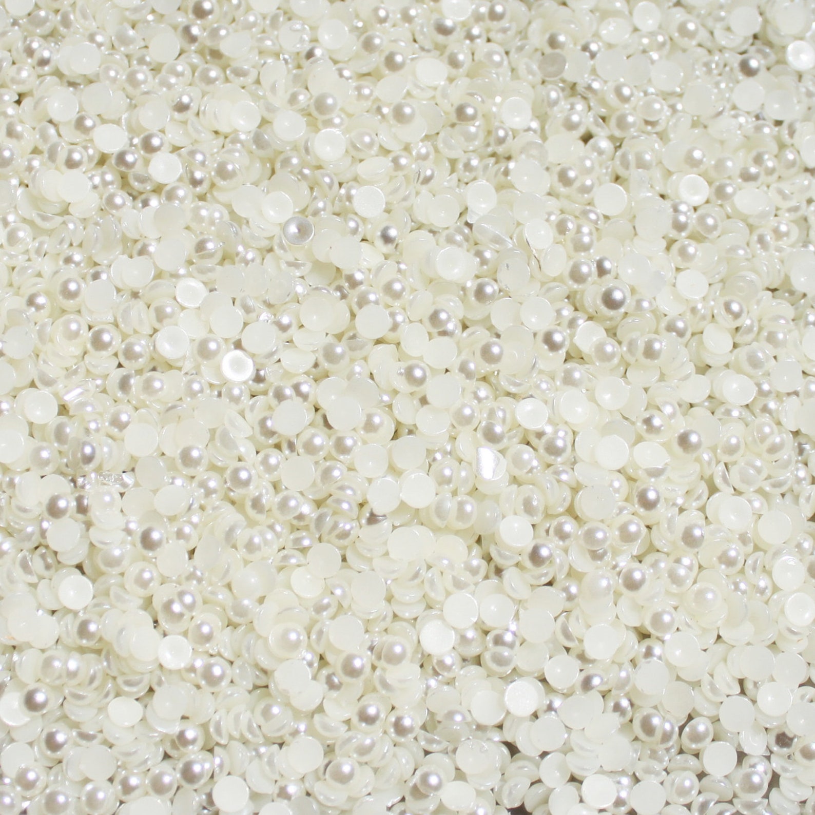 25 Half Pearl Beads Flat Back 16mm Craft Scrapbooking Choose - Etsy