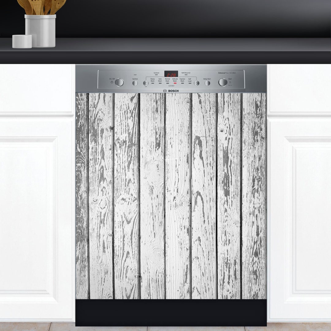 Dishwasher Cover Choose Magnet or Vinyl Decal Sticker, Gray Wood Design ...