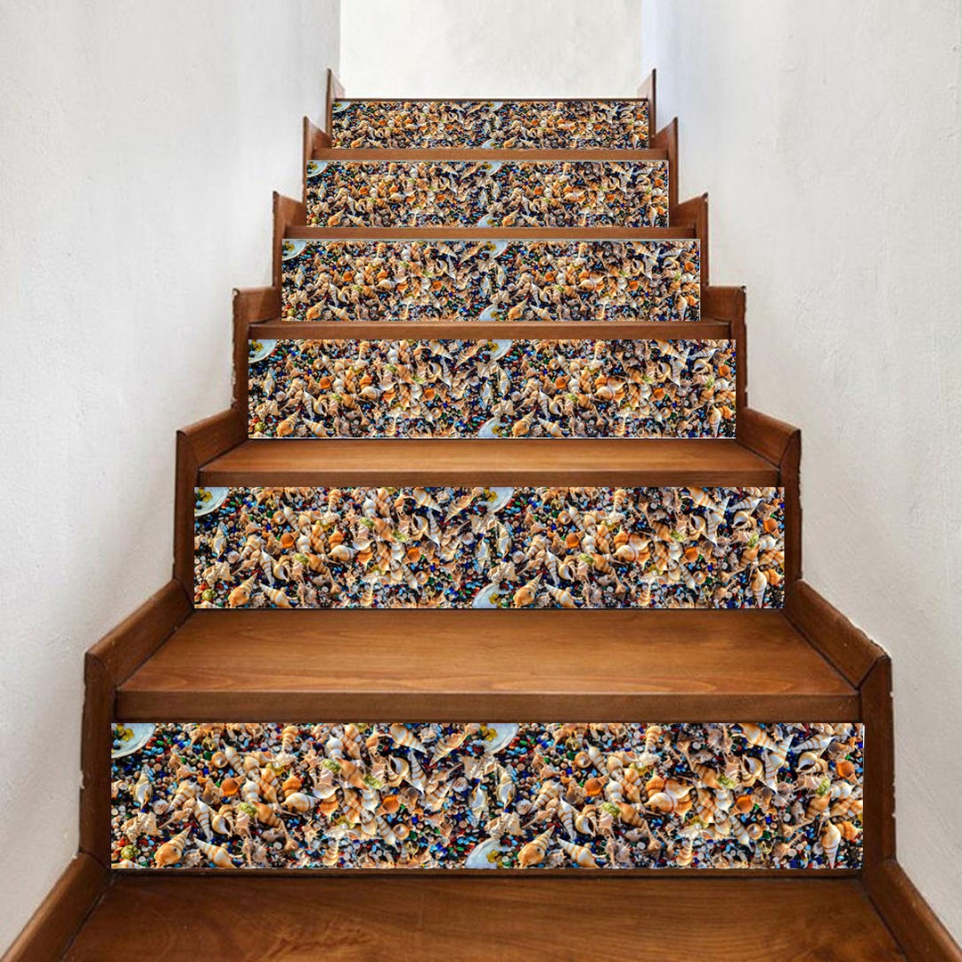Seashells Stair Riser, Window Sill, Tile Stickers 7 Inch X 36 Inch ...