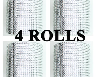 4.75 X 10 Yard Diamond Mesh Wrap Roll Crystal Rhinestone | Etsy