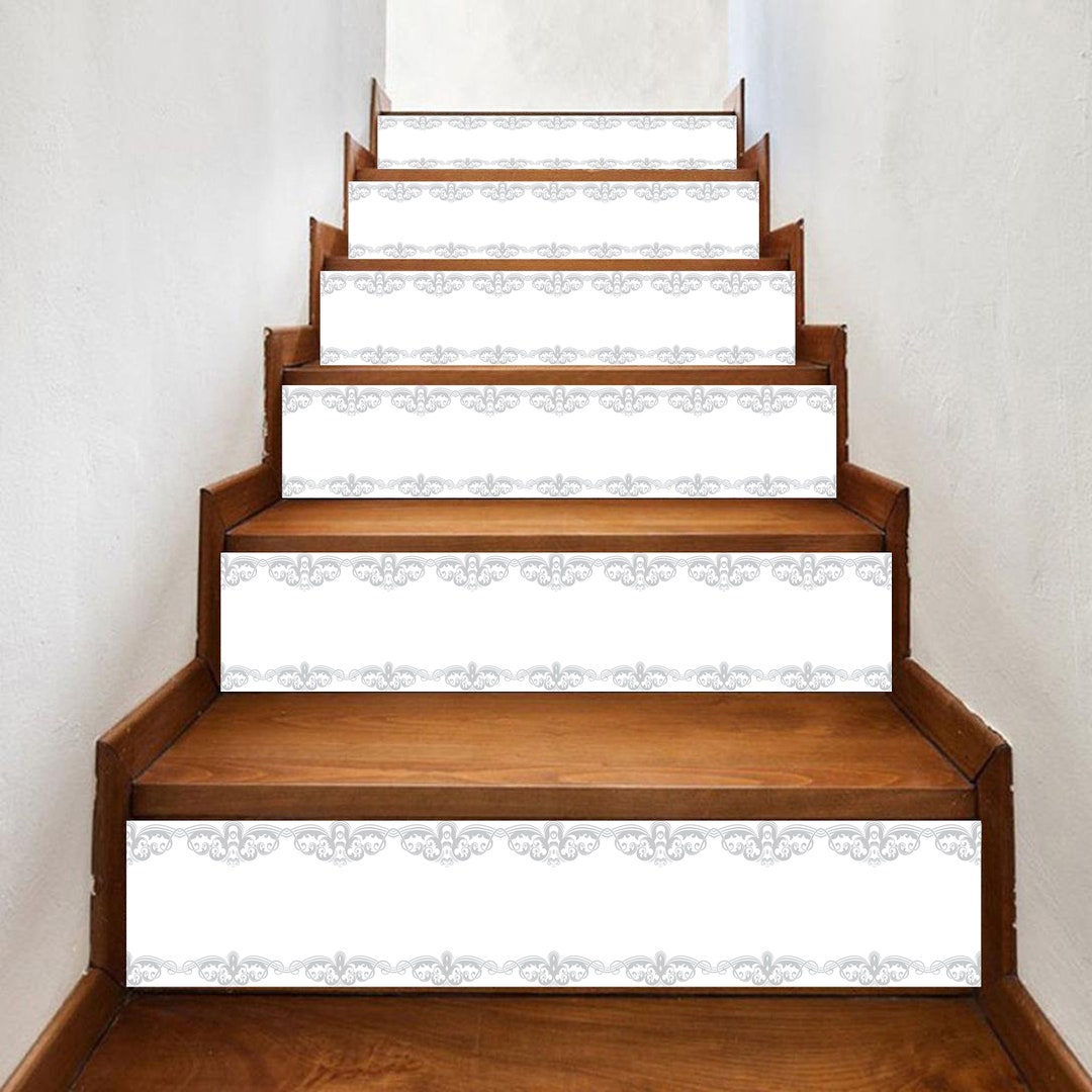 Ethnic Pattern Stair Riser, Peel and Stick Vinyl 7 Inch X 36 Inch ...
