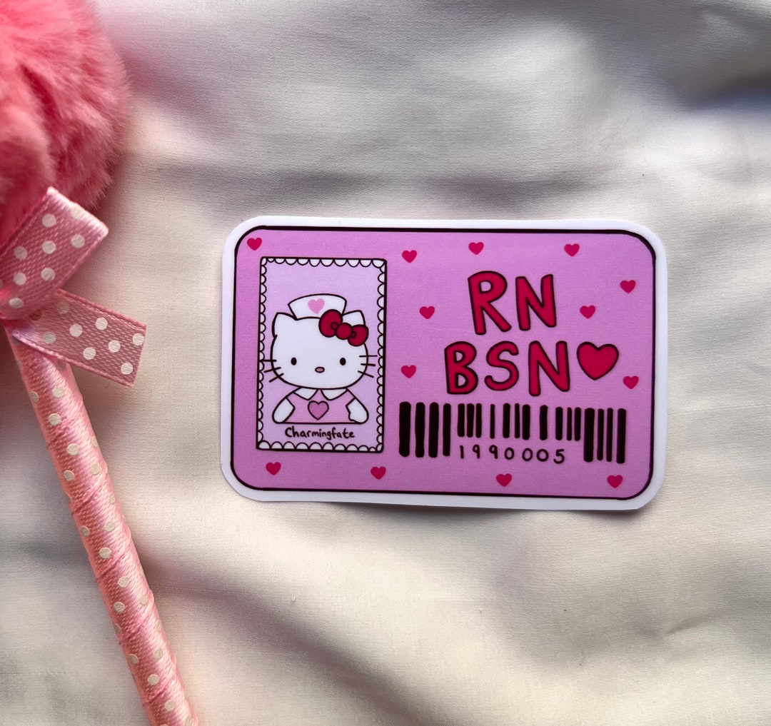 RN BSN Badge Sticker Hello Kitty - Etsy