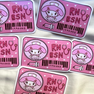 RN BSN Badge Sticker My Melody - Etsy