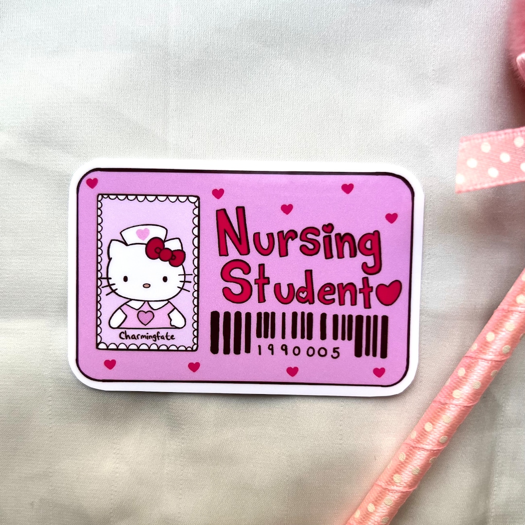 Nursing Student Badge Sticker Hello Kitty - Etsy