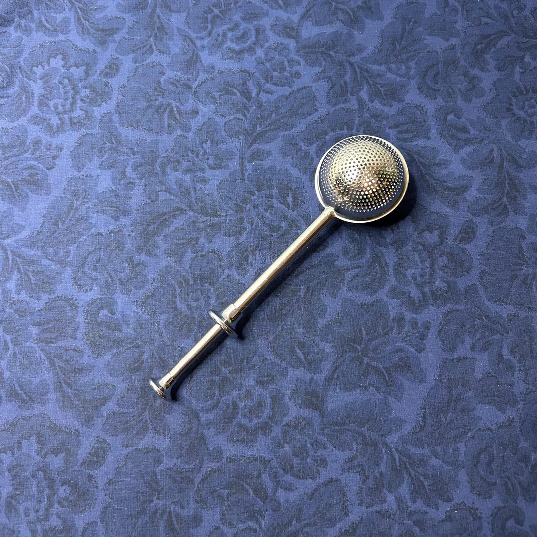 Tea Ball Infuser Sliding Spring, Vintage Stainless Steel Loose Leaf Tea ...