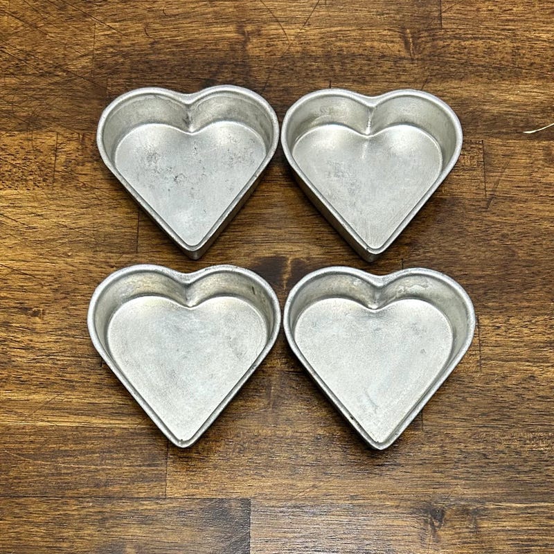 Mini Vintage Heart Pans - Etsy