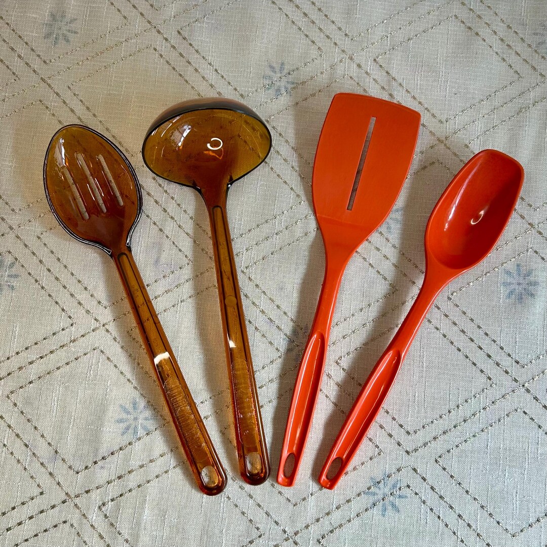 Ultratemp Transluscent Amber or Foley Orange Vintage Ladle, Slotted ...