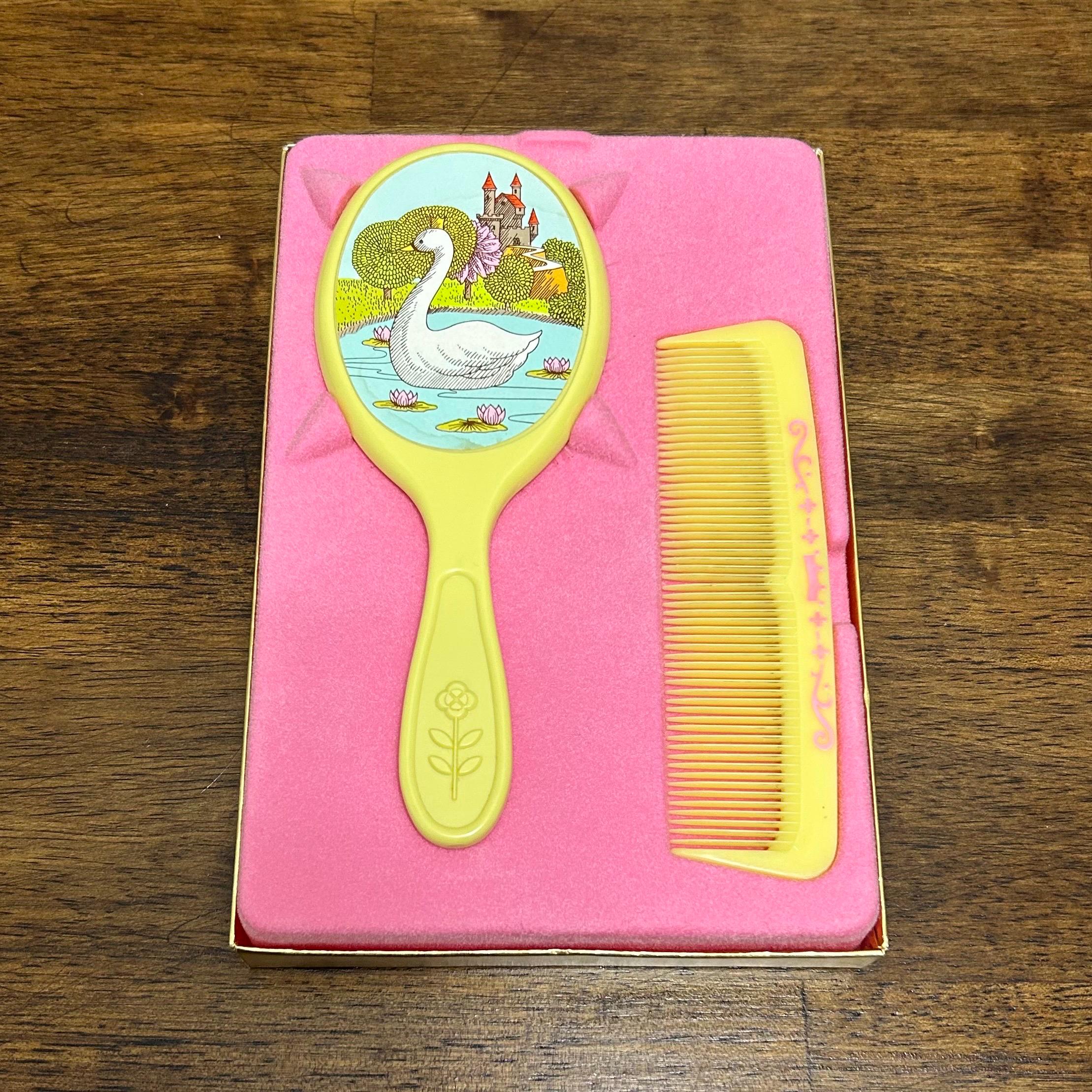 Vintage Avon Her Prettiness Brush & Comb Set - Swan Castle Design - Etsy