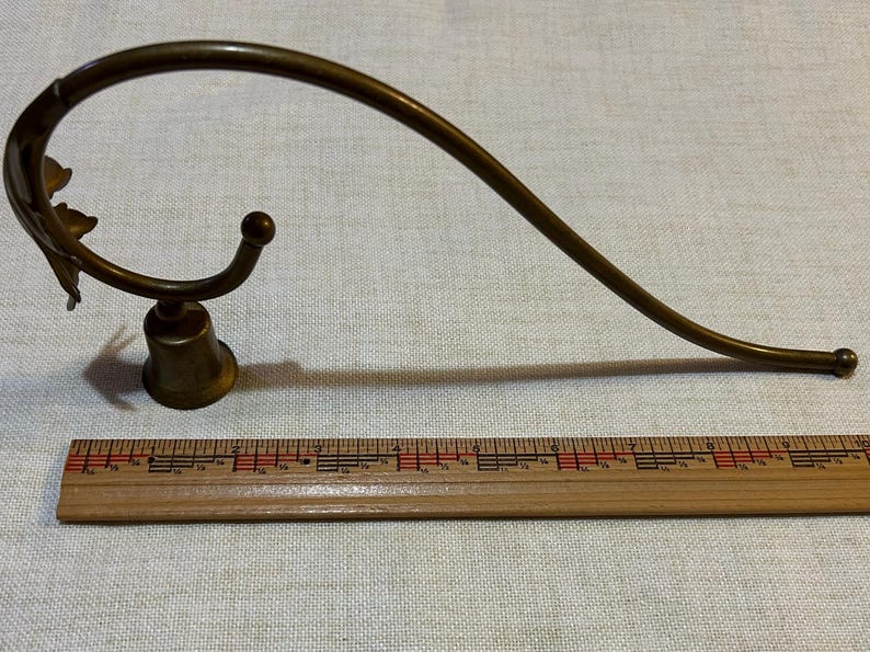 Pewter Brass Vintage MCM Bell Shaped Leaf Nature Design Candle Snuffer ...