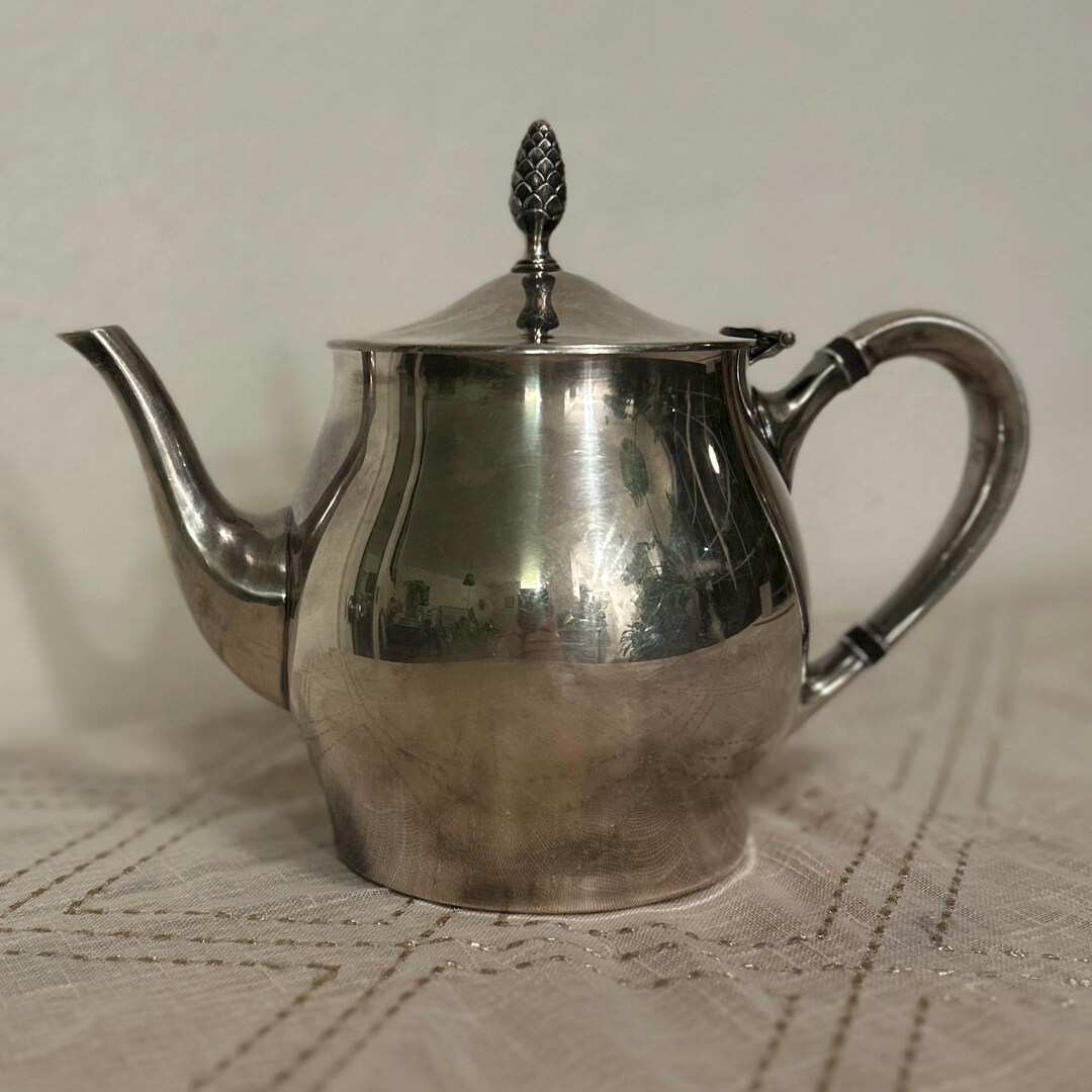 Gorham Vintage Silverplate Teapot, Mid-century Tea Kettle 2 7/8 Pint ...