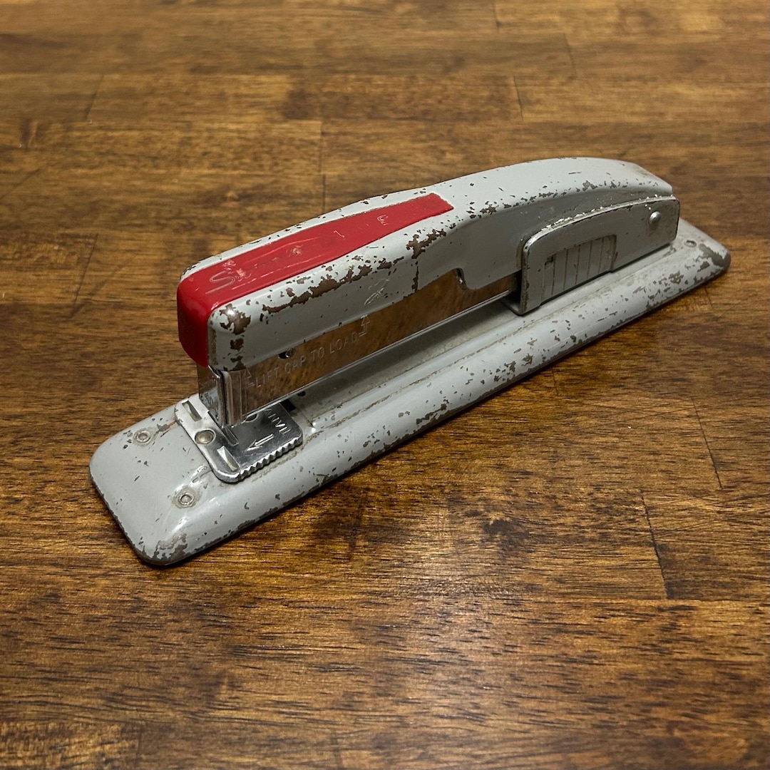 Vintage Swingline 400 S Stapler, Grey & Red | Mid Century Office - Etsy