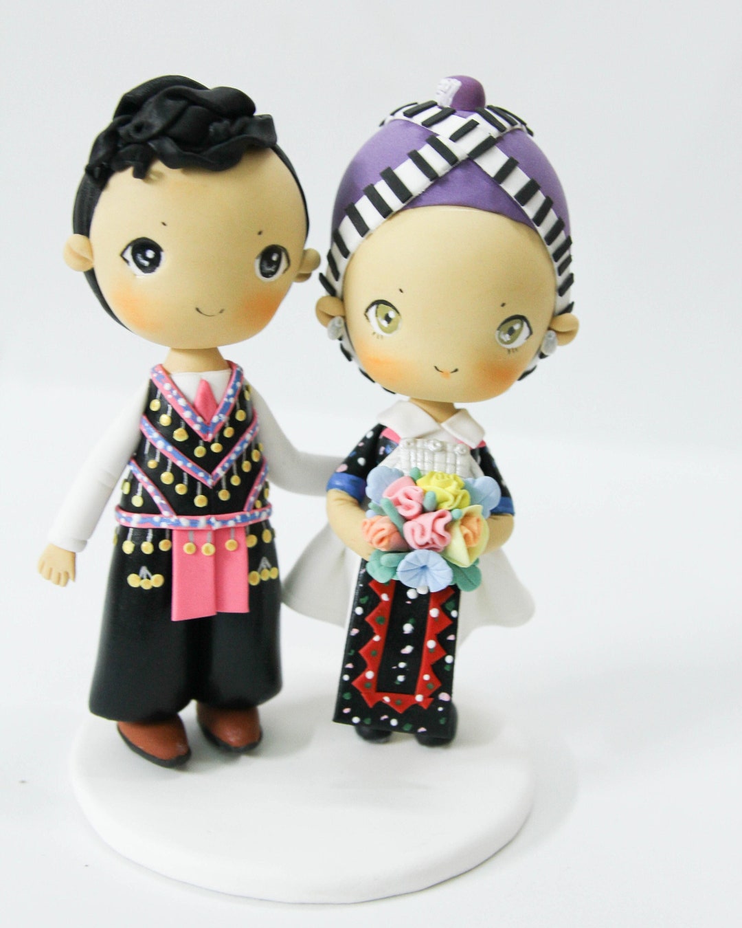 Mini Wedding Cake Topper Hmong Wedding Cake Topper Mien - Etsy