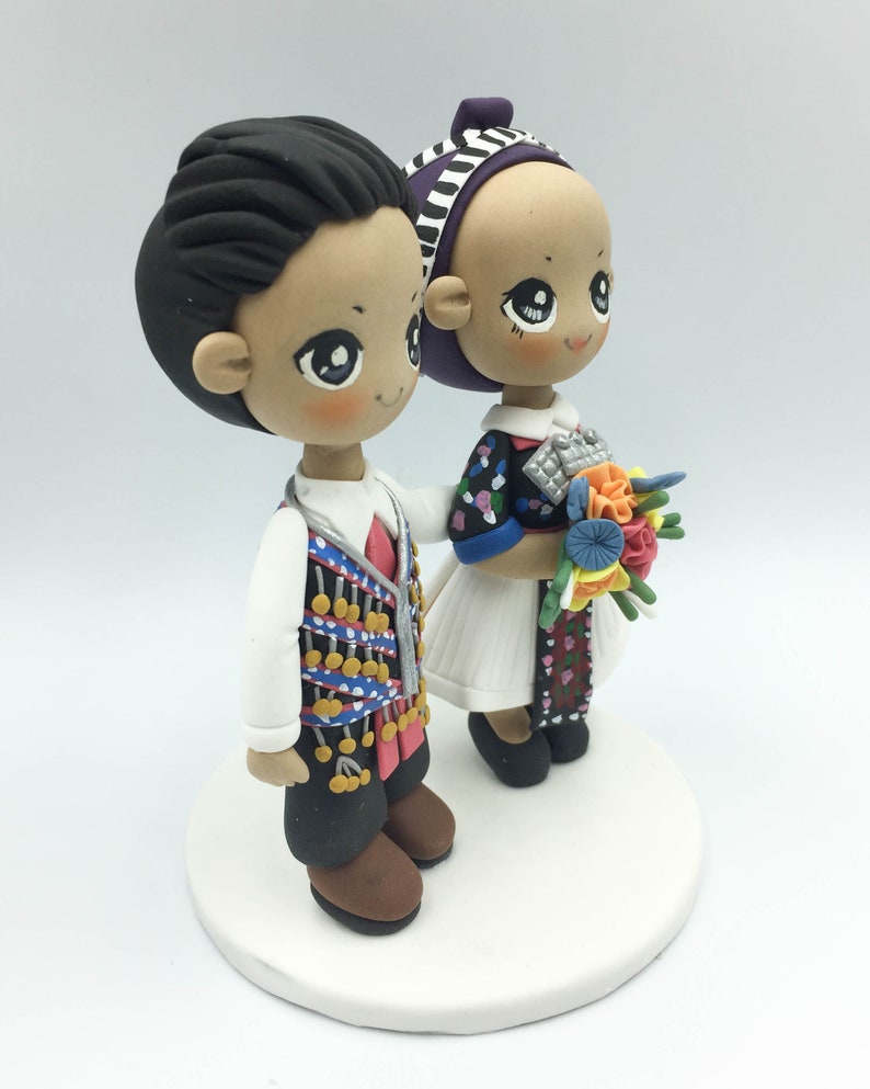 Mini Hmong Wedding Cake Topper Interracial Wedding Cake - Etsy