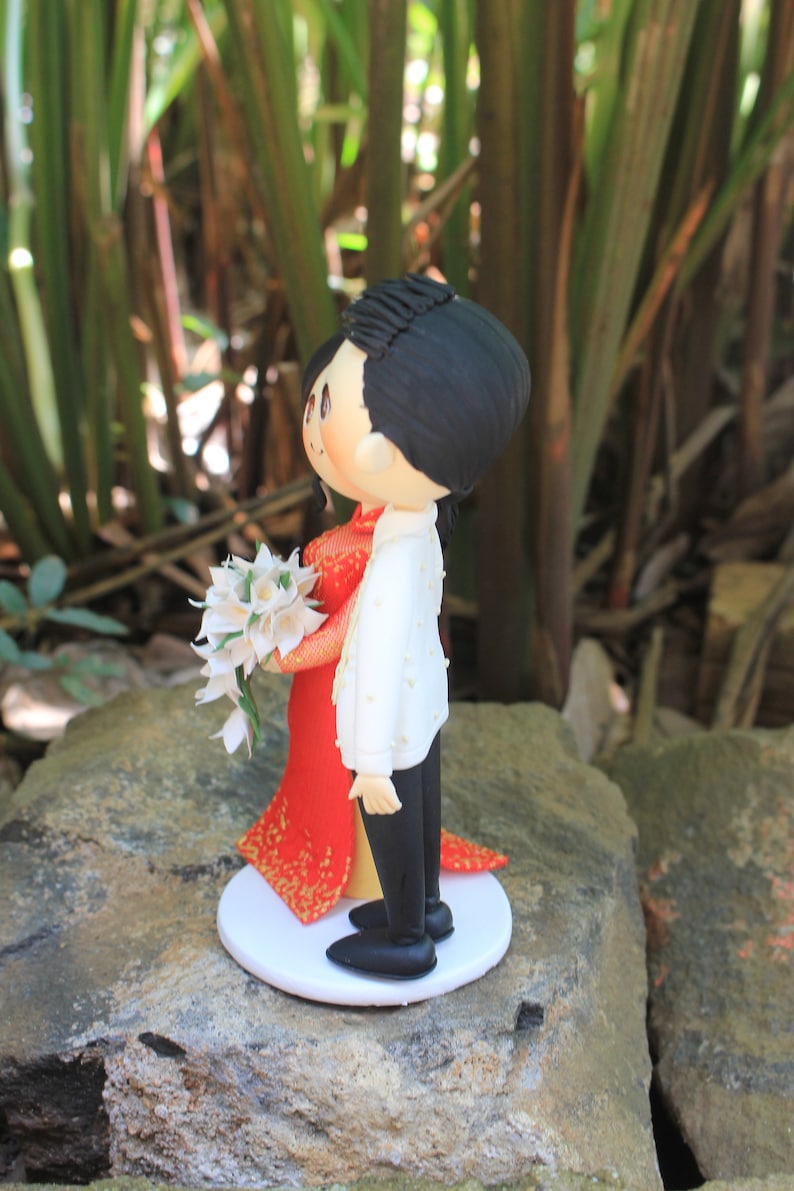 Filipino and Vietnam Wedding Cake Topper Barong & Ao Dai - Etsy