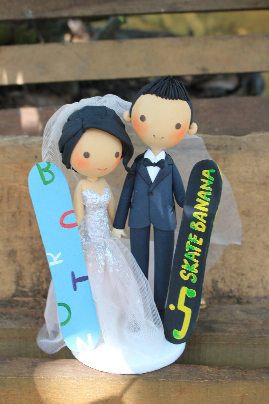 Skater Wedding Cake Topper - Etsy
