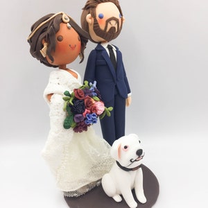 Indian Wedding Cake Topper, Saree Bride & Suit Groom Cake Topper ...