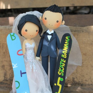 Skater Wedding Cake Topper - Etsy