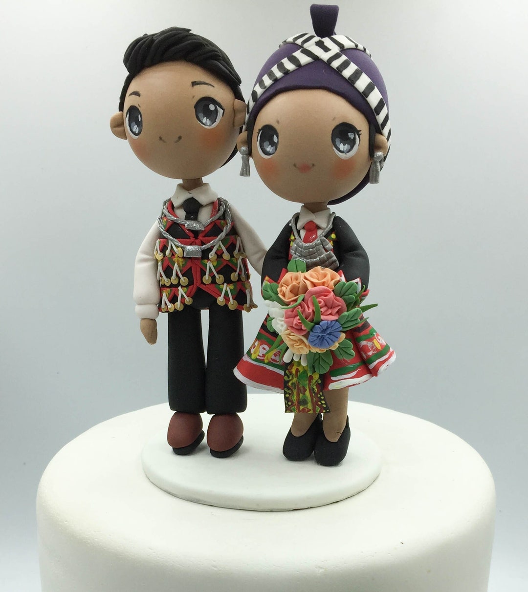 Hmong Wedding Cake Topper, Ethnic Couple Wedding Topper, Wedding ...